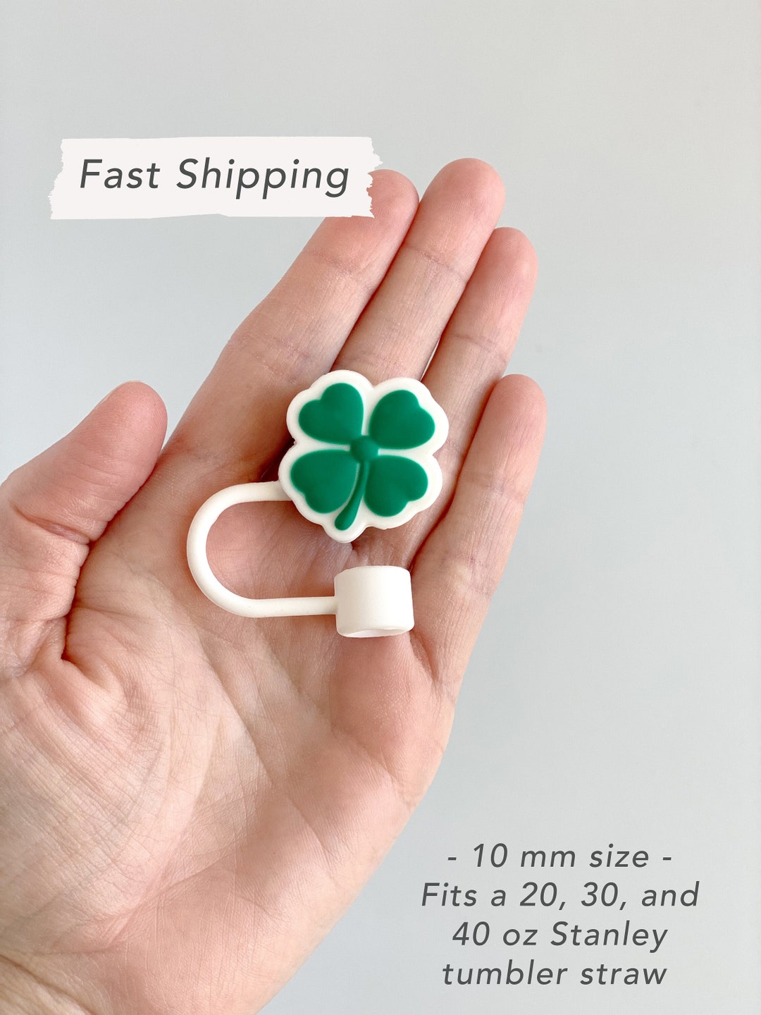 St Patrick's Day Straw Topper Shamrock Cup Accessories Cup Straw Topper ...