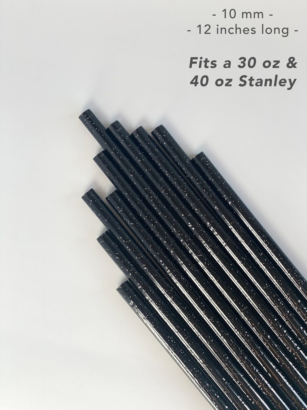 Black Glitter Straw Cup Accessories for 40 Oz 30 Oz Tumbler Straw for ...
