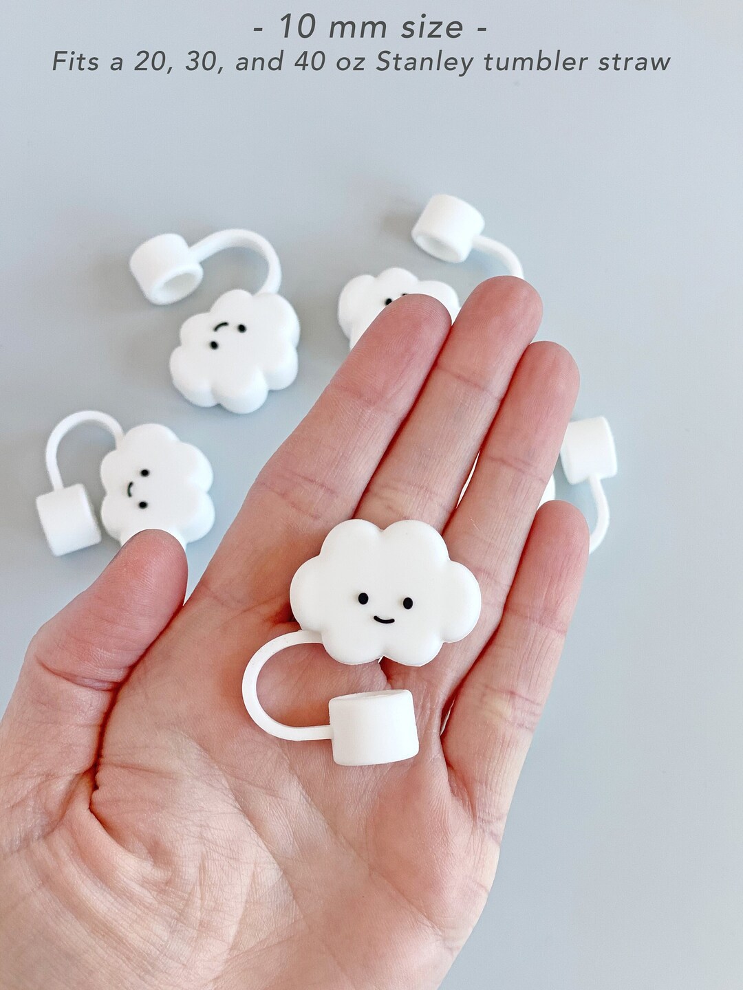 Cloud Straw Topper White Cup Accessories Straw Topper Cloud Straw Cover ...