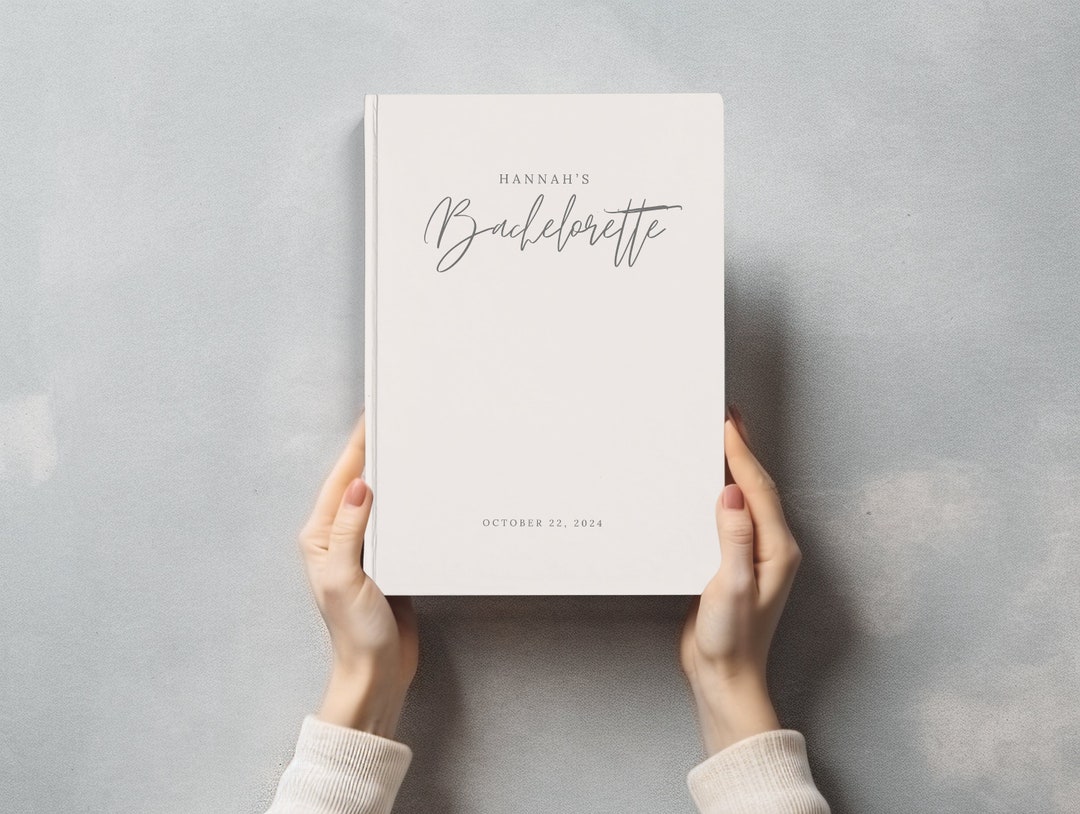 Custom Bachelorette Book Modern Bachelorette Guest Book Trendy ...