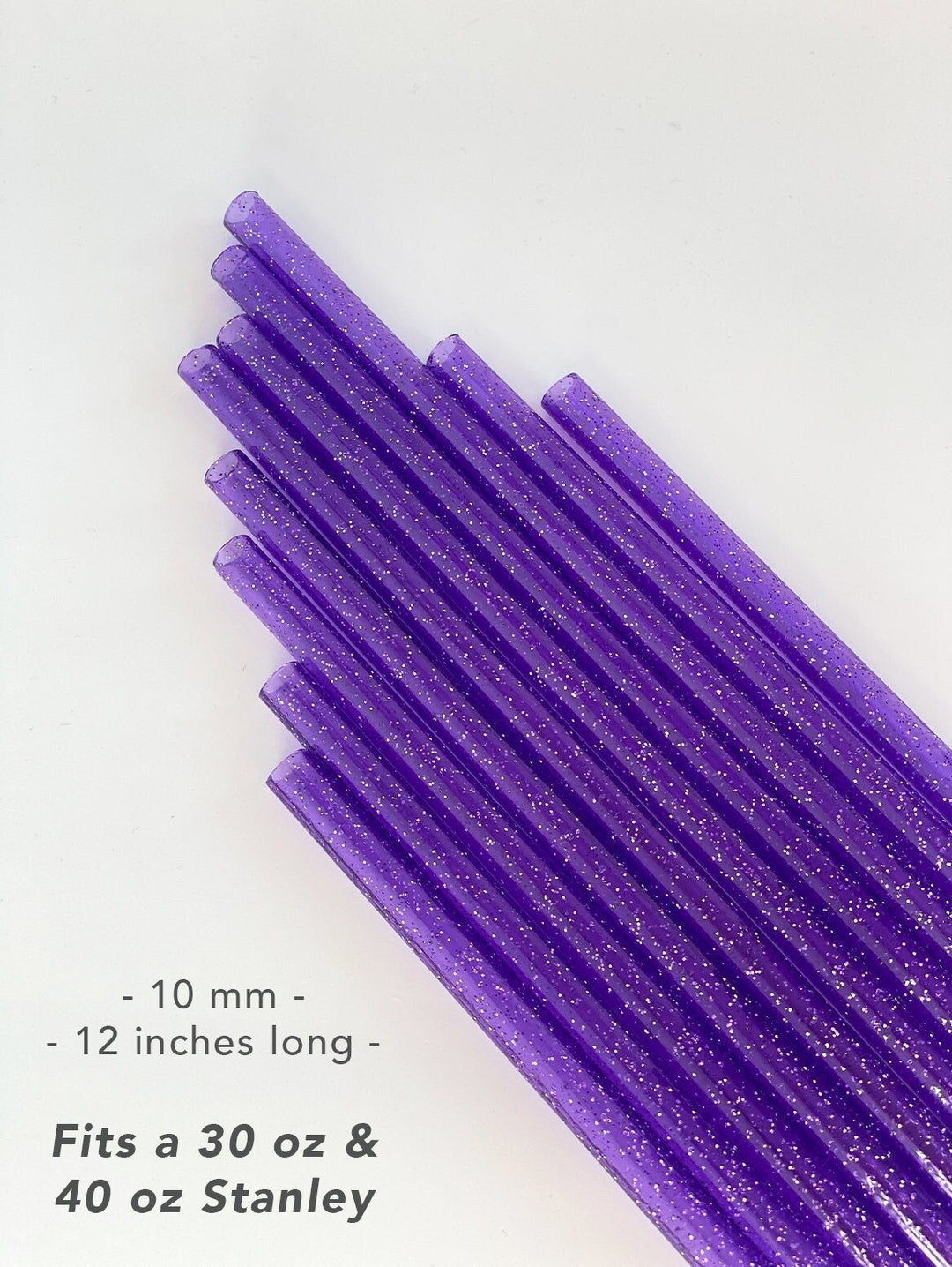 Purple Glitter Straw Cup Accessories for 40 Oz 30 Oz Tumbler Straw for ...