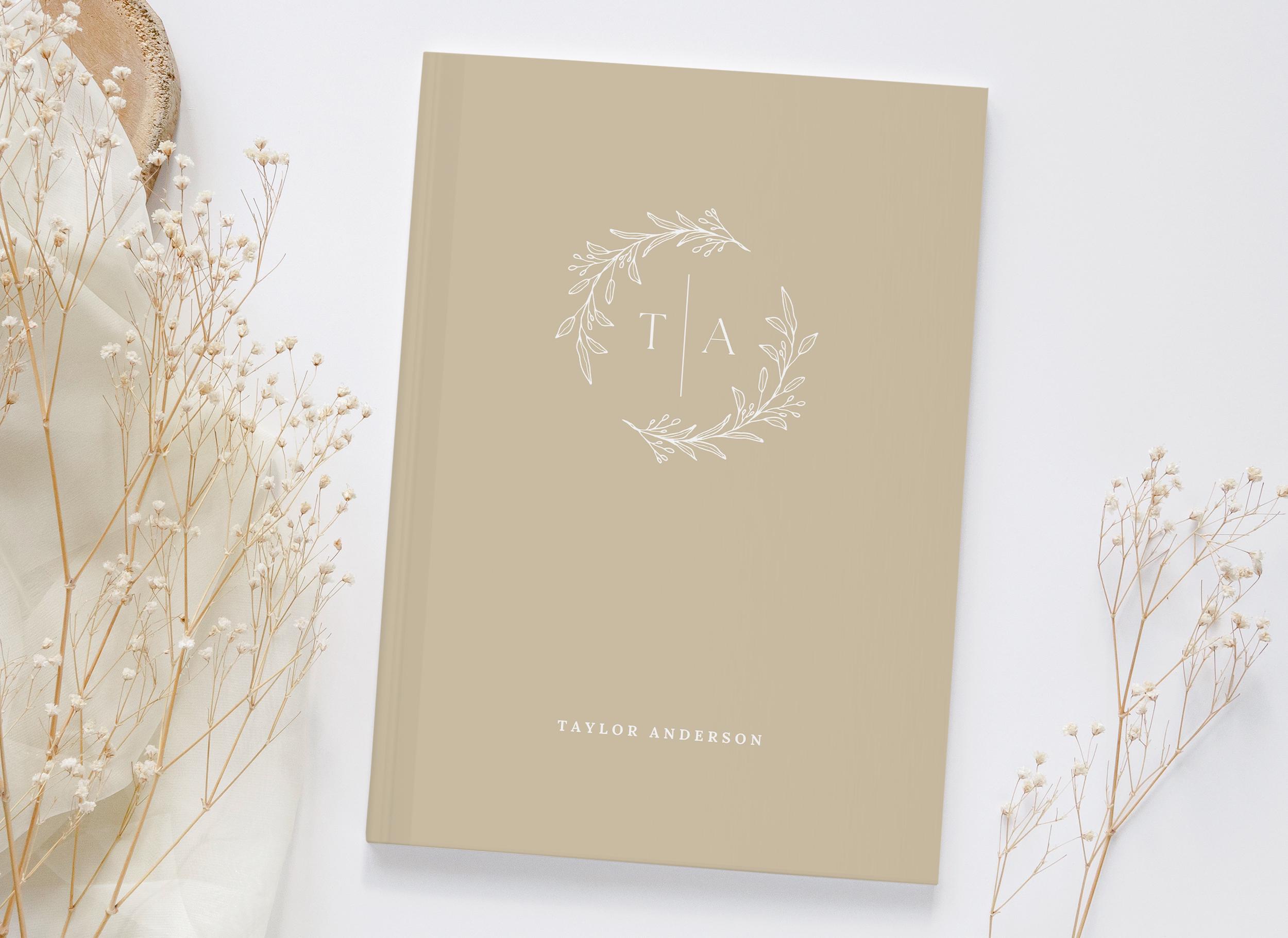 Monogrammed Journal Custom Notebook Personalized Gift for Friend Name ...