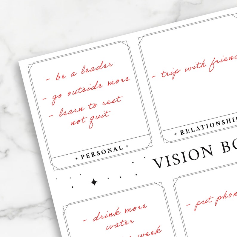 Vision Board Template Vision Board Printables Vision Board Manifest PDF ...
