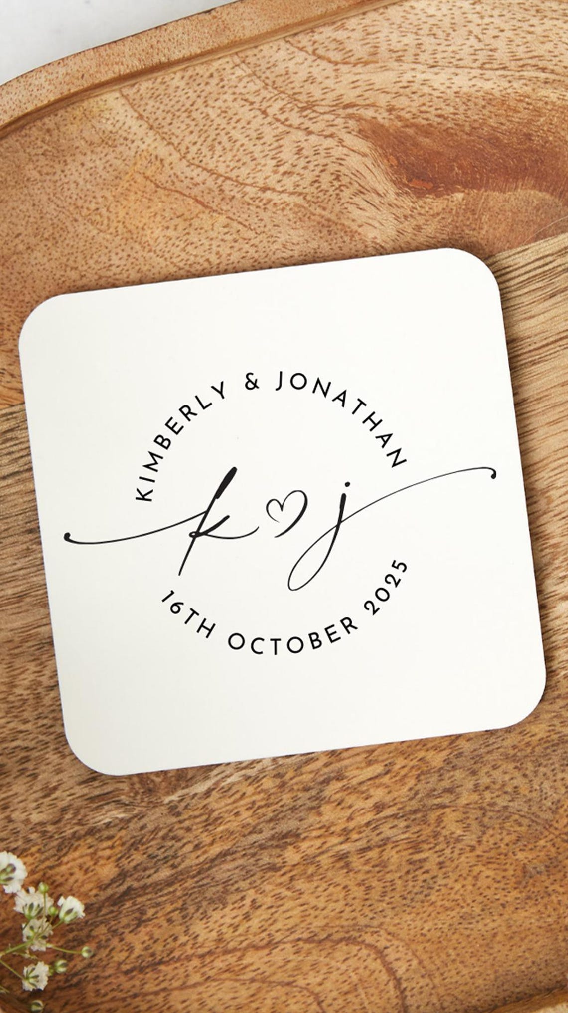 Monogram Wedding Coasters Personalized Favors Reception Ideas for ...