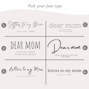 Dear Mom Journal Letters to My Mom Memorial Gift Notebook Personalized ...