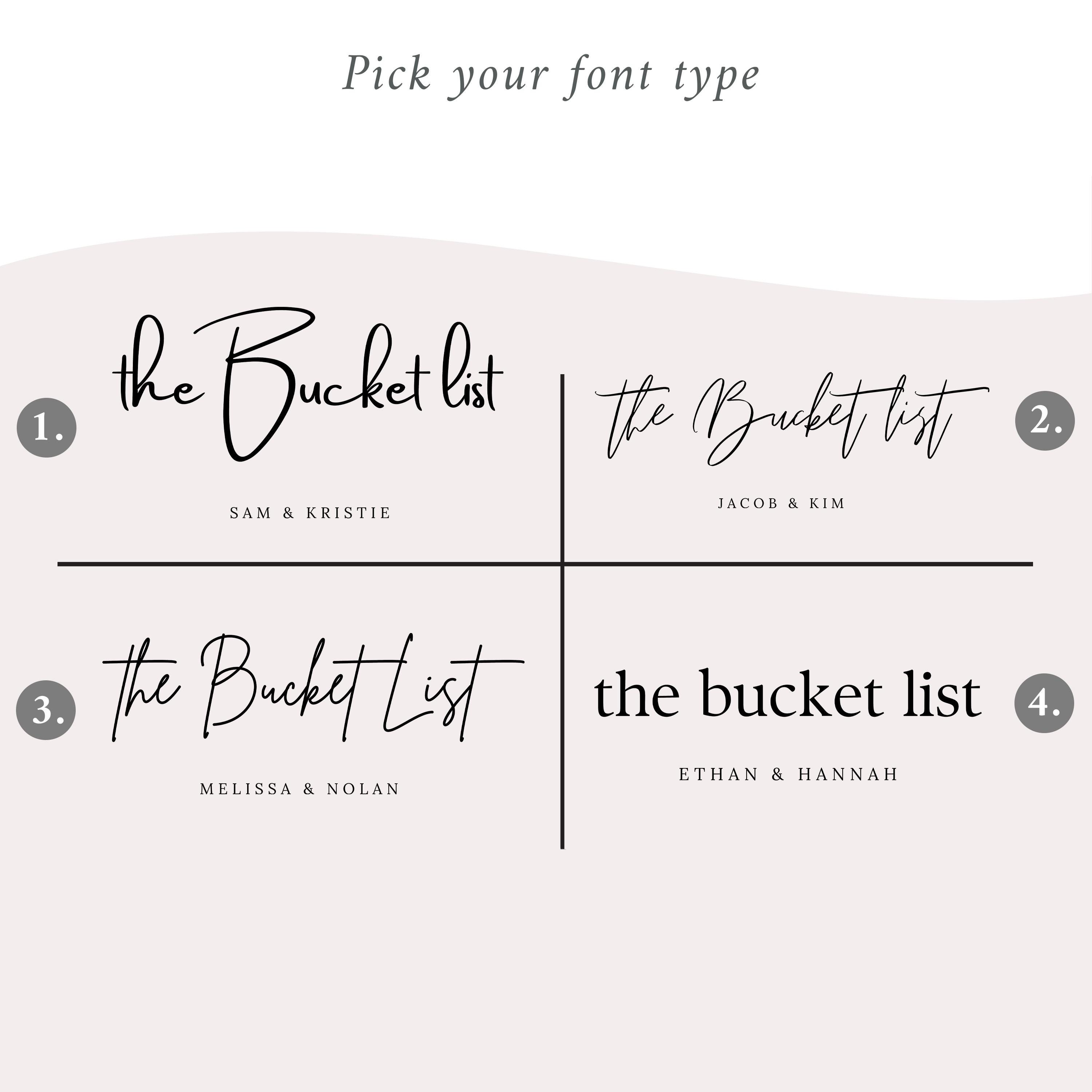 Bucket List Journal Custom Bucket List Book First Anniversary Gift for ...