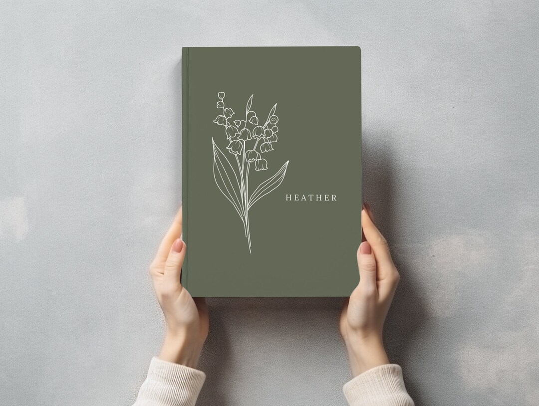 Birth Flower Journal Custom Birth Month Flower Personalized Journal ...