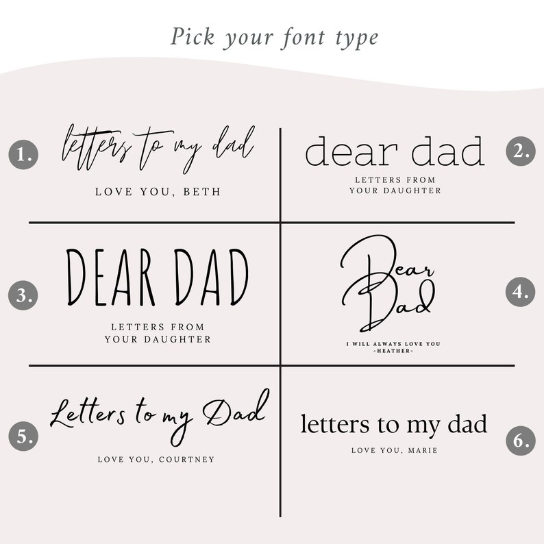 Dear Dad Journal Letters to My Dad Notebook Personalized Journal Custom ...