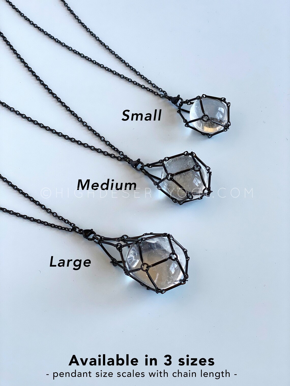 Black Cage Crystal Necklace Dark Academia Aesthetic Necklace Gothic ...