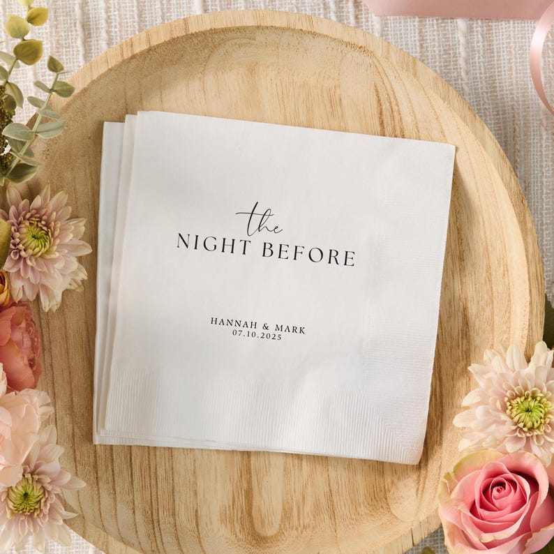 Rehearsal Dinner Napkins Bulk Wedding Personalized Dinner Table Decor ...