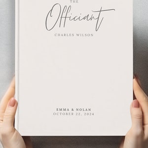 Wedding Officiant Book Custom Officiant Notebook Wedding Gift for ...