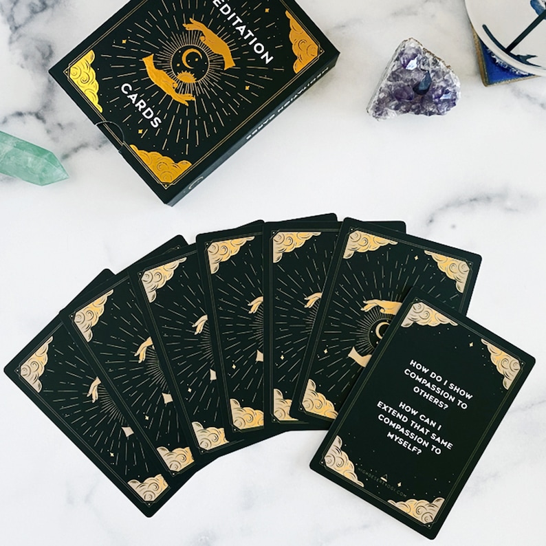 Meditation & Journaling Prompt Cards - Etsy