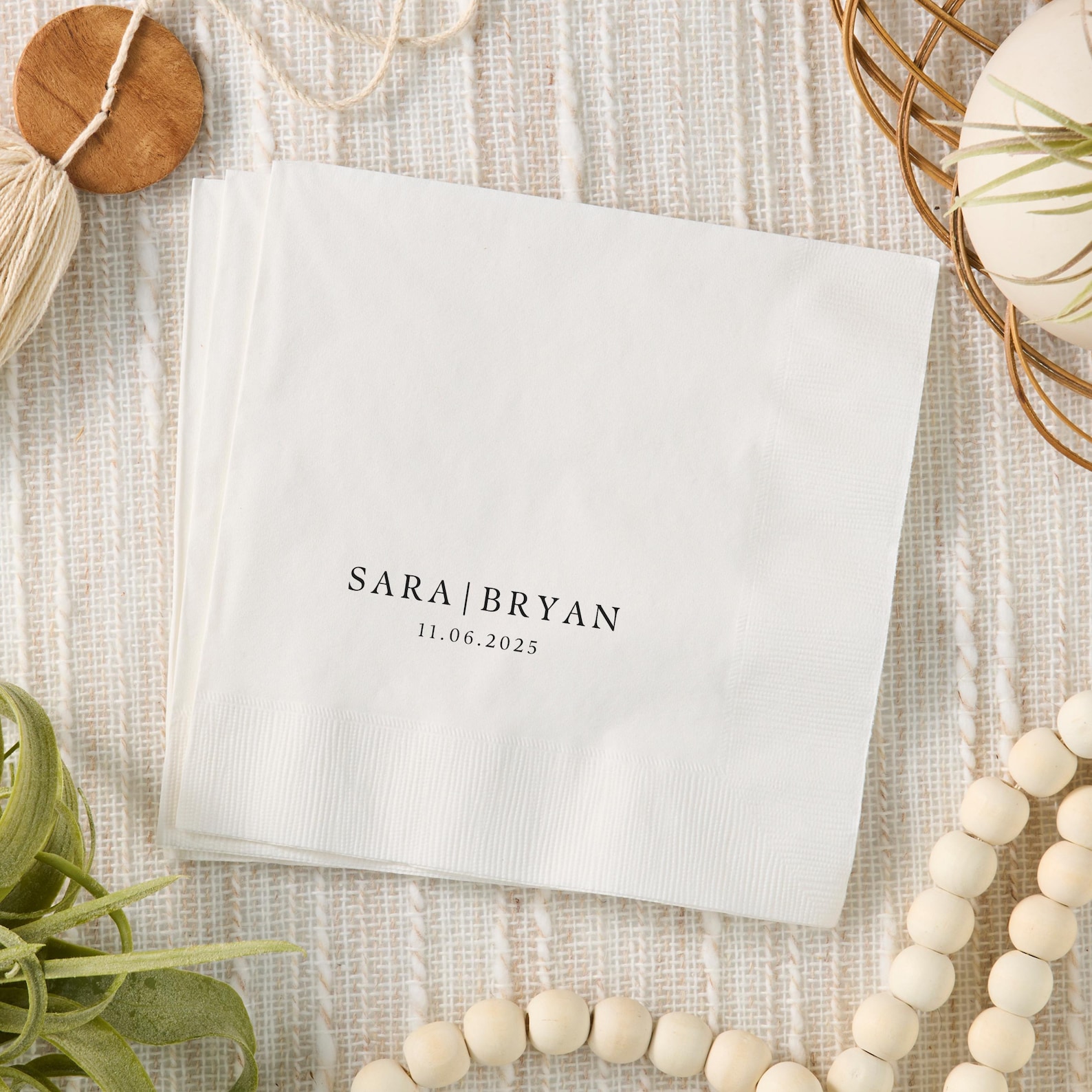 Rehearsal Dinner Napkins Bulk Wedding Personalized Dinner Table Decor ...