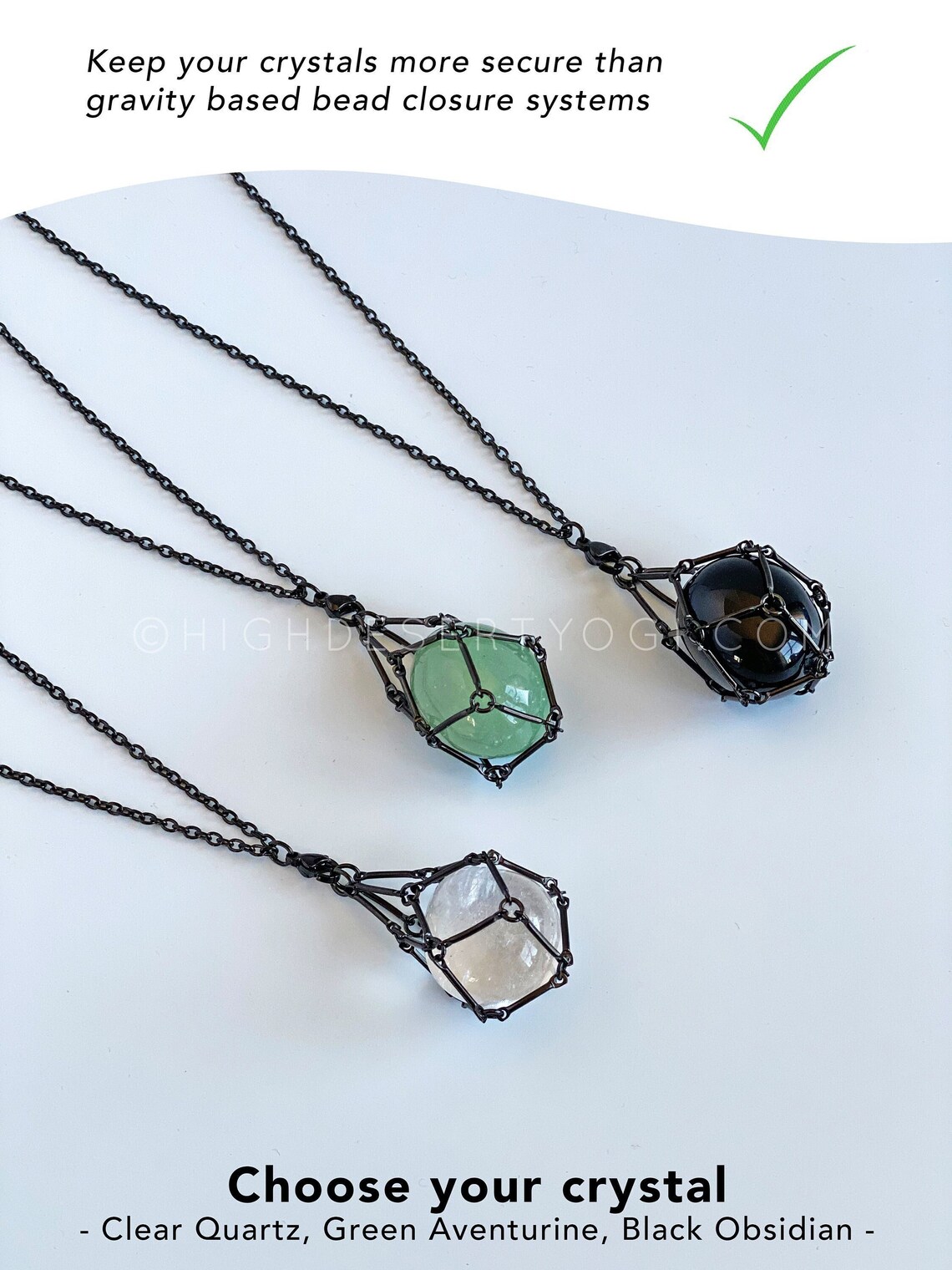 Black Cage Crystal Necklace Dark Academia Aesthetic Necklace Gothic ...
