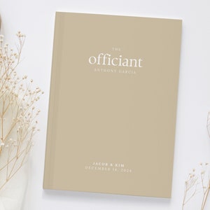 Wedding Officiant Book Custom Officiant Notebook Wedding Gift for ...