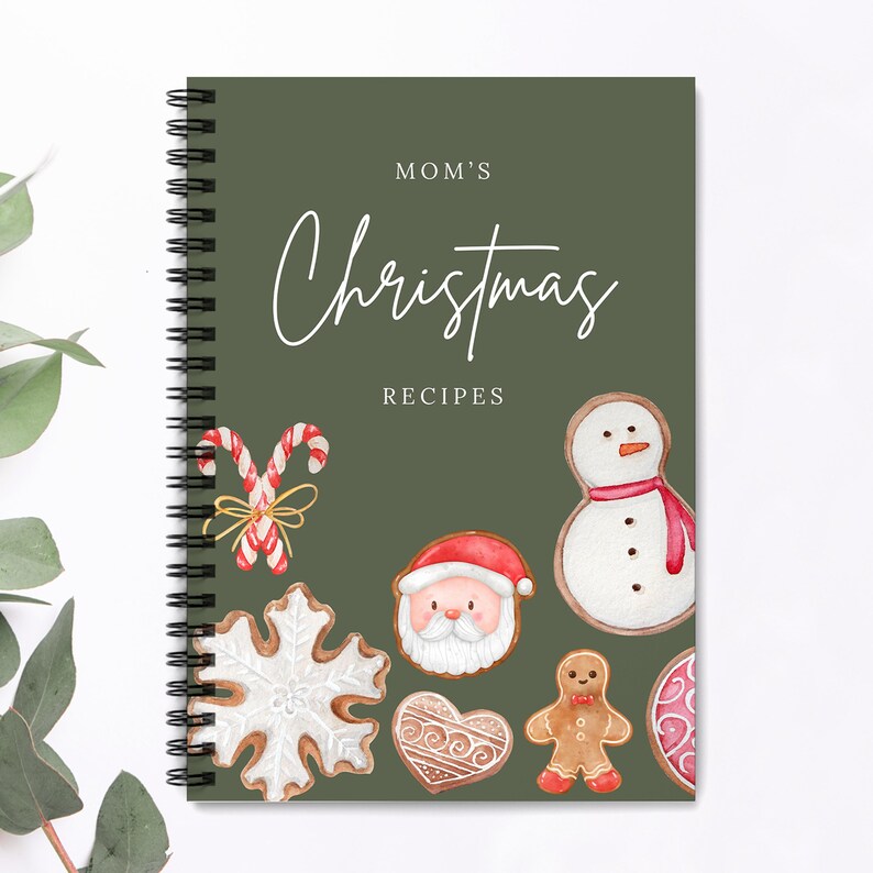 Christmas Cookbook Personalized Blank Recipe Book Christmas Recipes ...