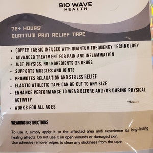 Quantum Pain and Athletic Performance Tape by Biowave Health - Etsy
