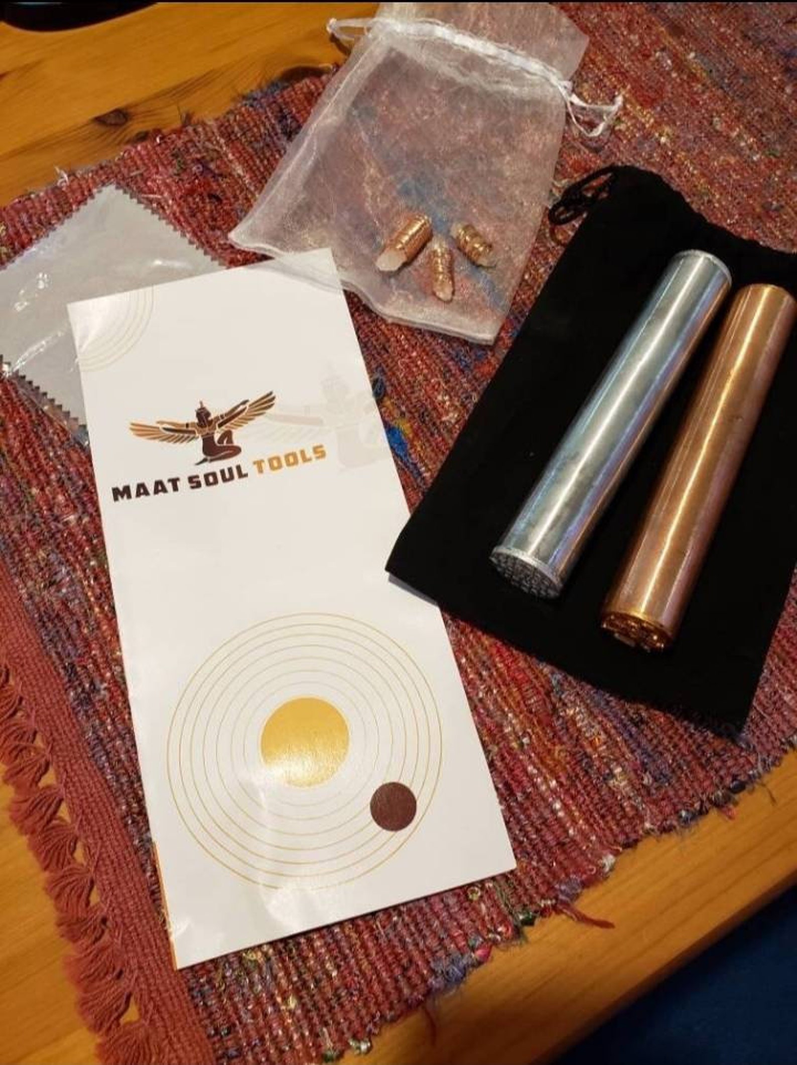 Egyptian Tuning Calibration Healing Rods of Maat Copper & Zinc Netu ...