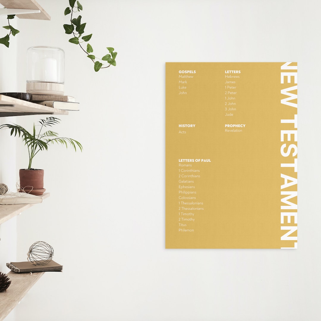 New Testament Books of the Bible Poster - Etsy