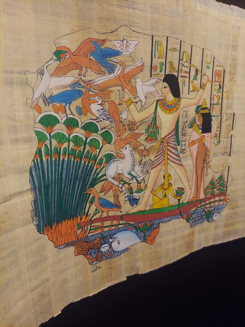 Hand Painted Egyptian Papyrus - Etsy