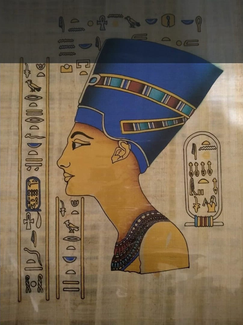 Queen Nefertiti on Papyrus - Etsy