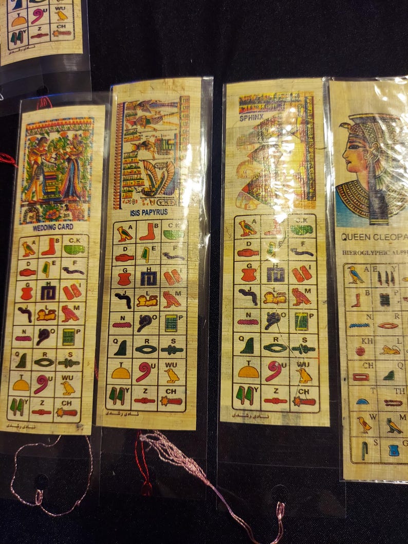Egyptian Papyrus Bookmarks - Etsy