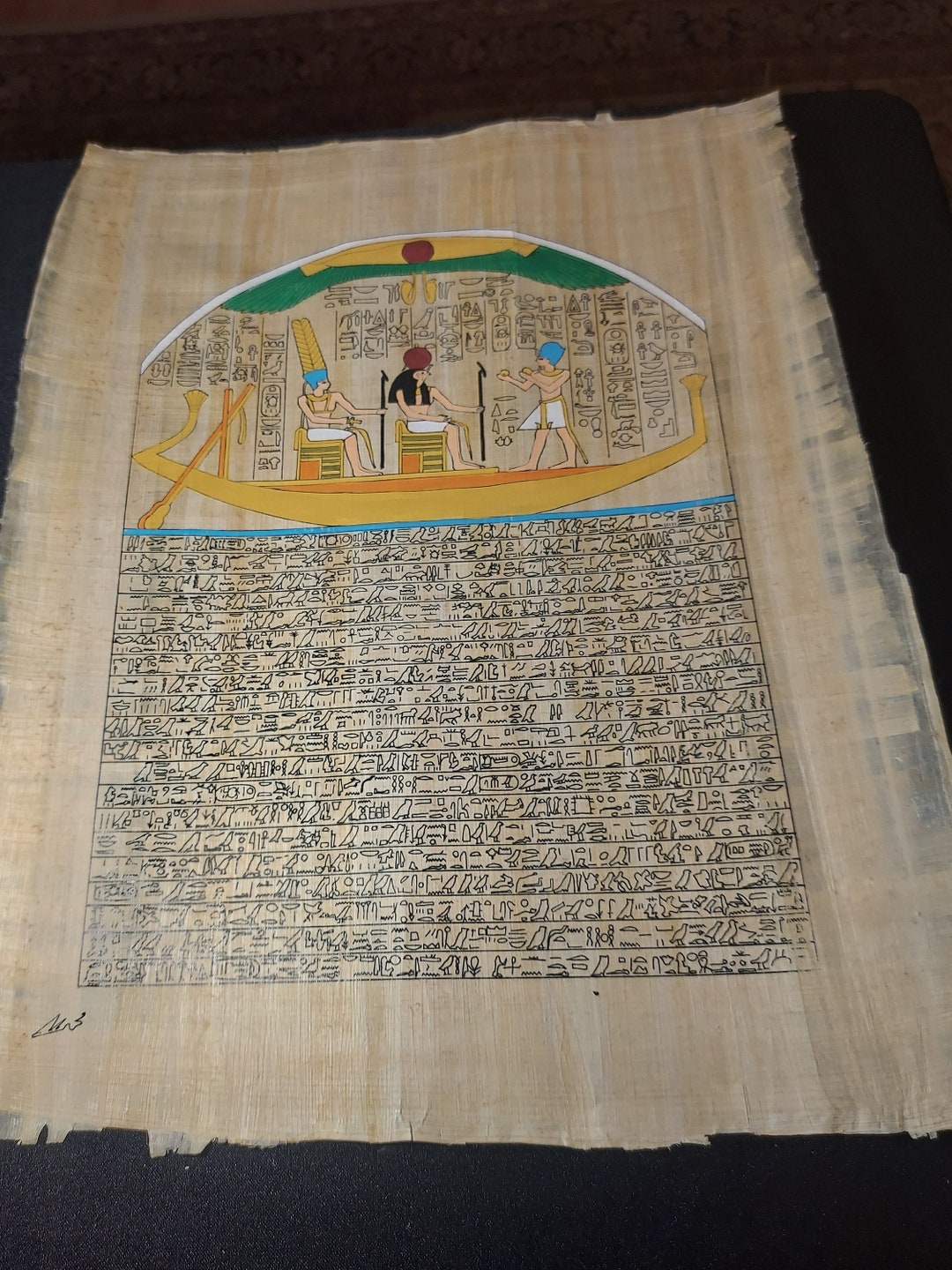 Hand Painted Egyptian Hieroglyphics on Papyrus - Etsy