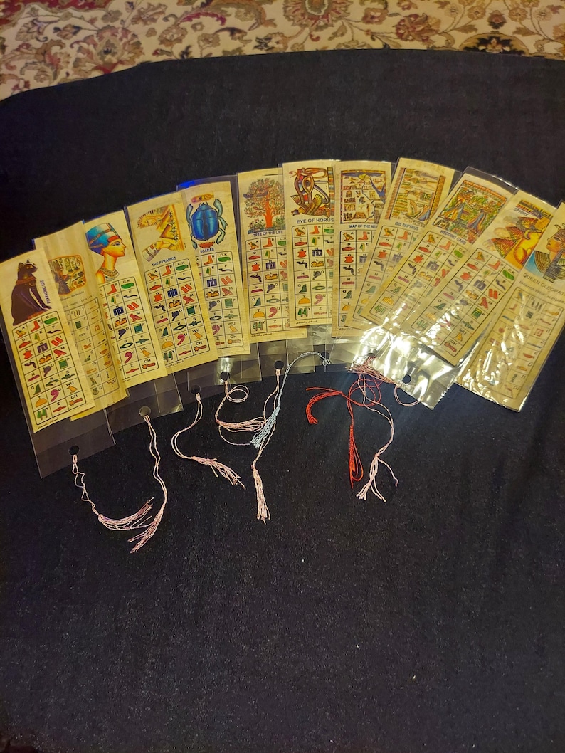 Egyptian Papyrus Bookmarks - Etsy