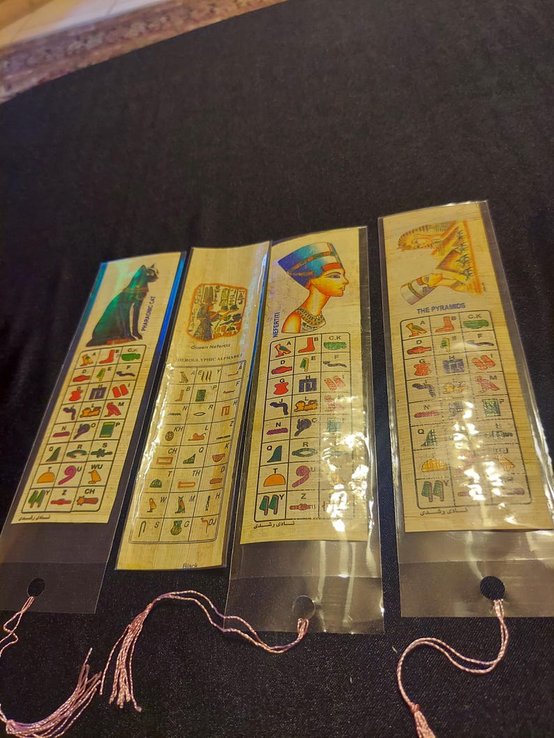Egyptian Papyrus Bookmarks - Etsy