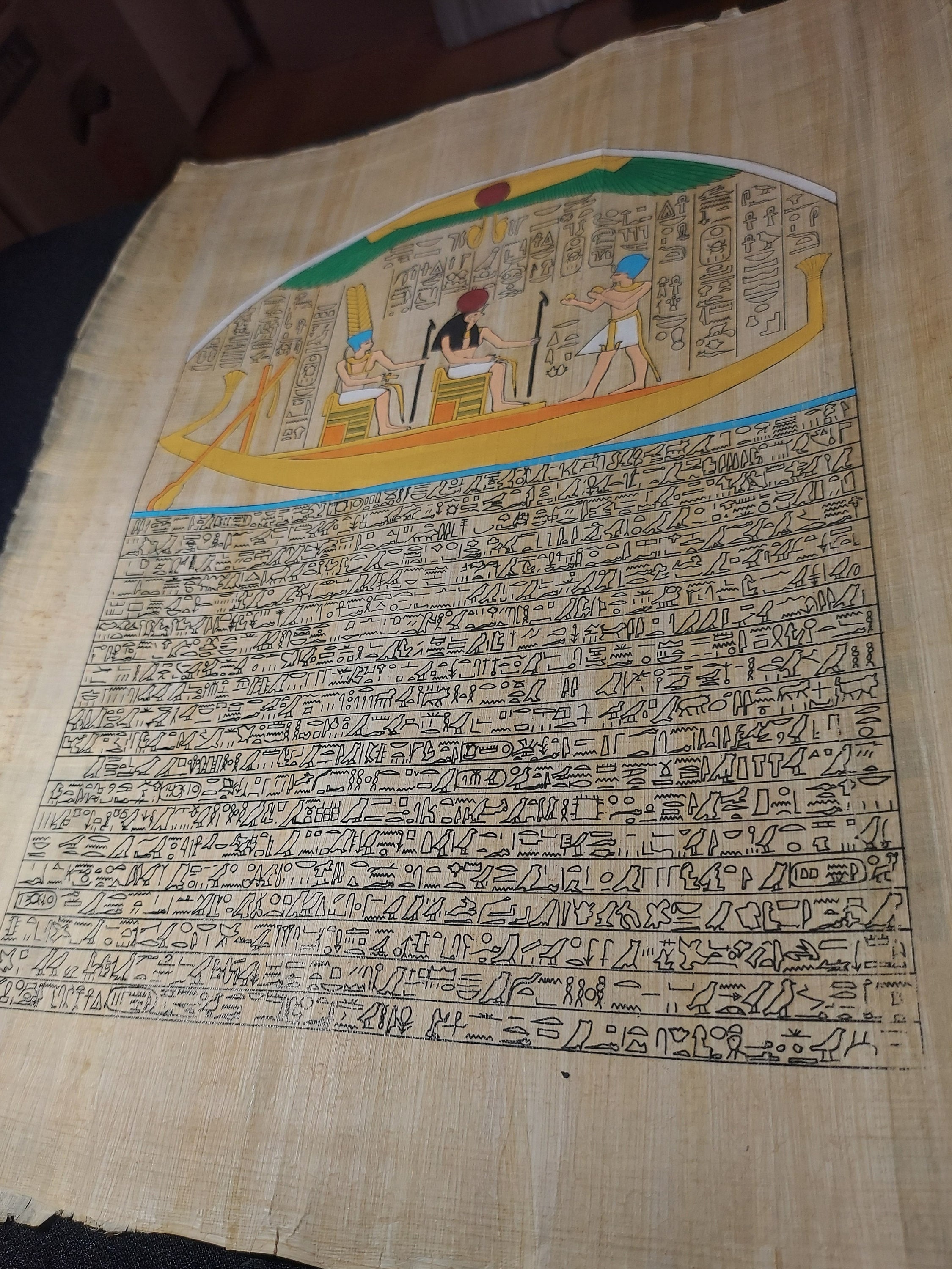 Hand Painted Egyptian Hieroglyphics on Papyrus - Etsy