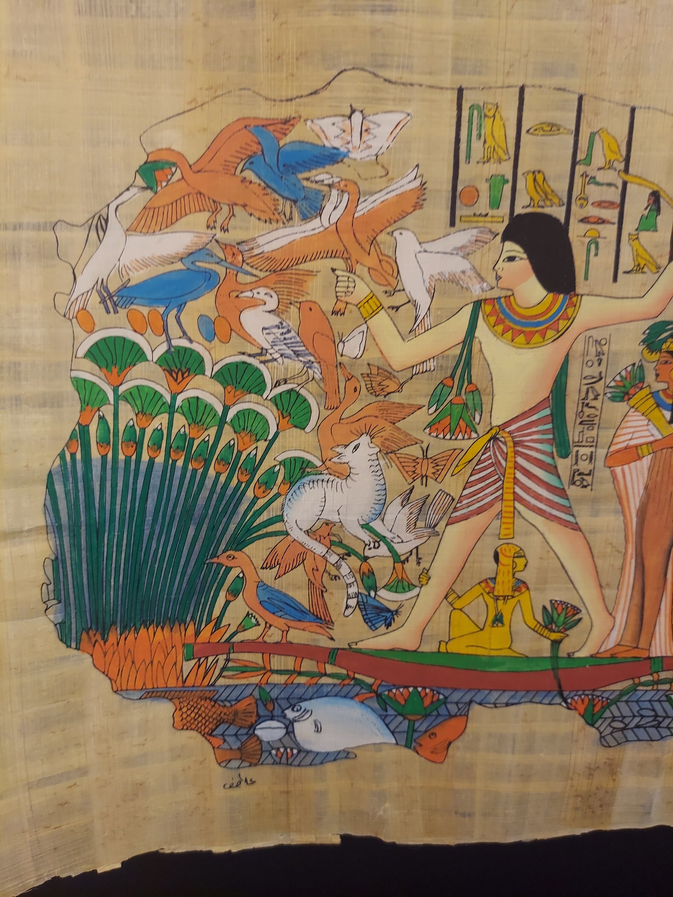 Hand Painted Egyptian Papyrus - Etsy