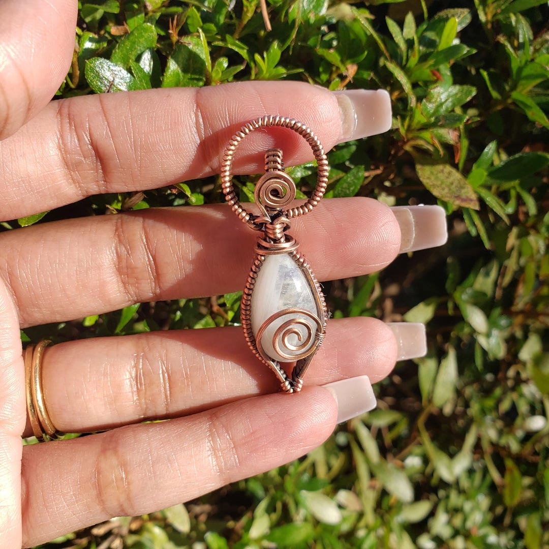 Moon Goddess Pendant, Wire Wrapped Goddess - Etsy