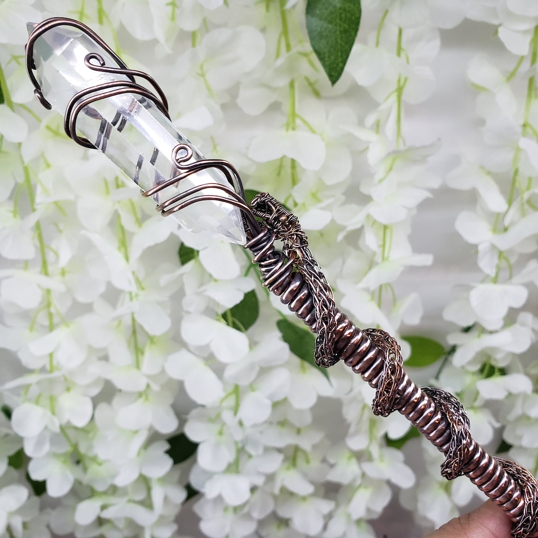 Snake and Skull Wand, Copper Wand - Etsy