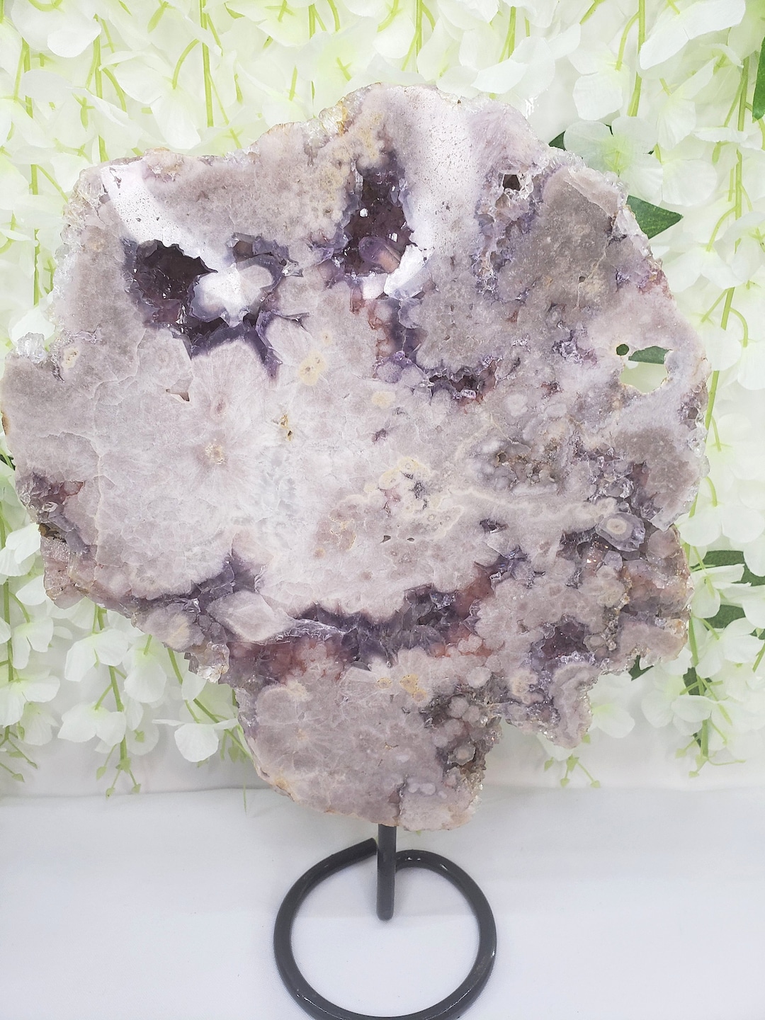 3kg Pink Amethyst X Amethyst Slab on Stand - Etsy