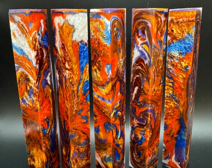 Pen Turning Blank, Alumilite Resin, Desert Oasis, Diamond Pen, Acrylic ...