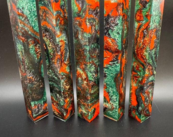 Pen Turning Blank, Alumilite Resin, Deep Woods Hunter - Etsy