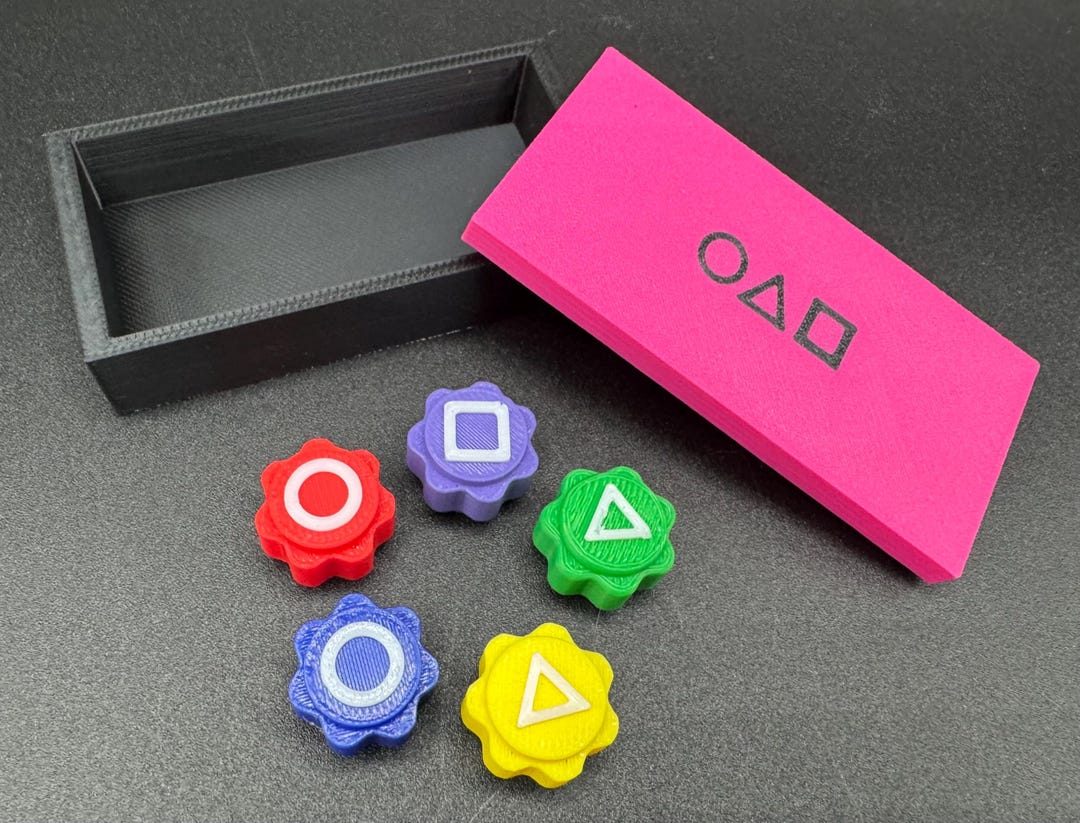 Gong-gi Set With Storage Box, 3D Printed Game Pieces, Squid Game ...