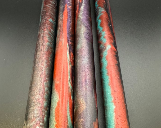 Pen Turning Blank, Alumilite Resin, Dark Rainbow Swirl - Etsy