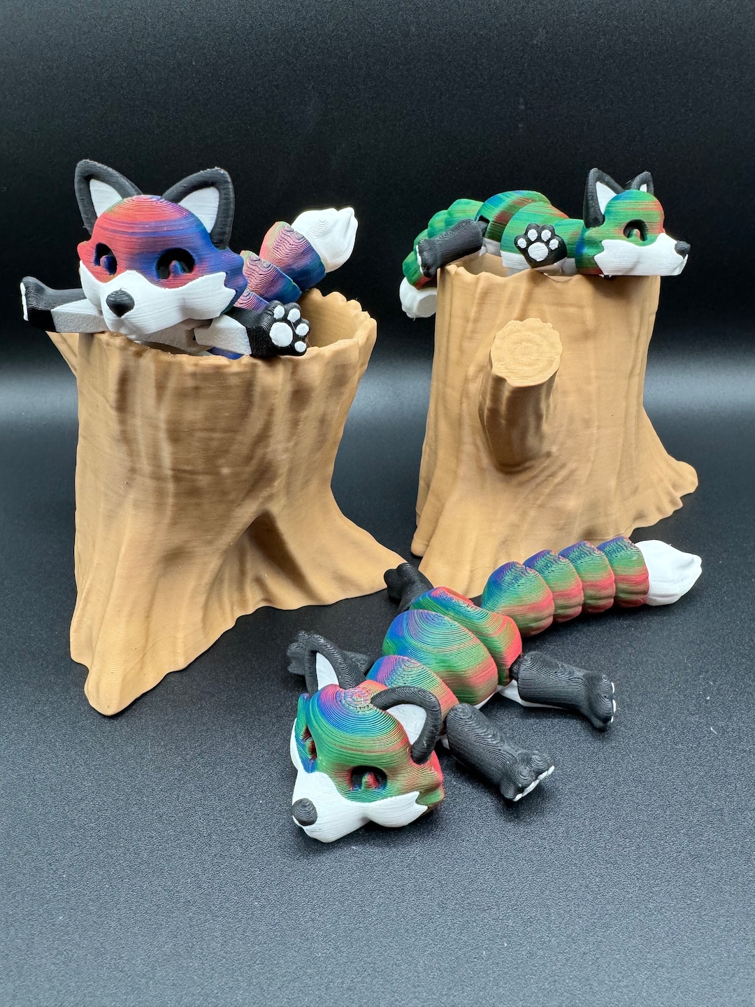 3D Printed Articulated Fox, Special Edition Color Fox Fidget Toy, Desk ...