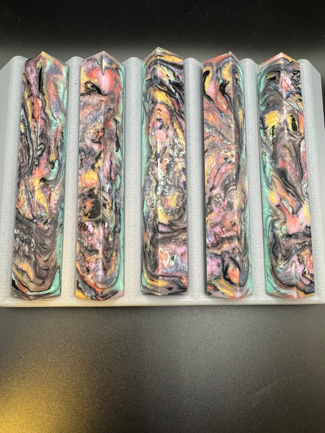 Pen Turning Blank, Alumilite Resin, Intense Abalone, Diamond Pen ...