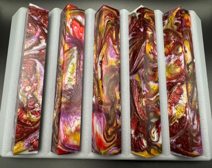 Pen Turning Blank, Alumilite Resin, Intense Abalone, Diamond Pen ...