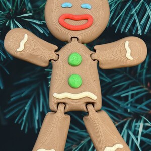 3D Printed Articulated Gingerbread Couple Gingerbread Man and - Etsy