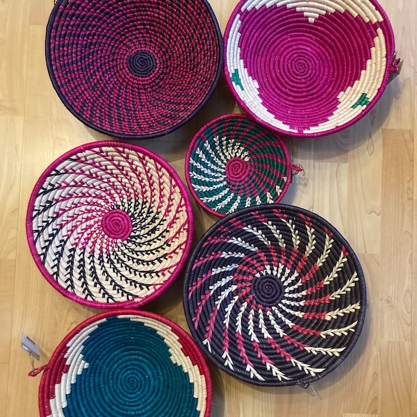 Decor Set of 4 African Plates, Wall Plate, Boho Wall Decor, African ...