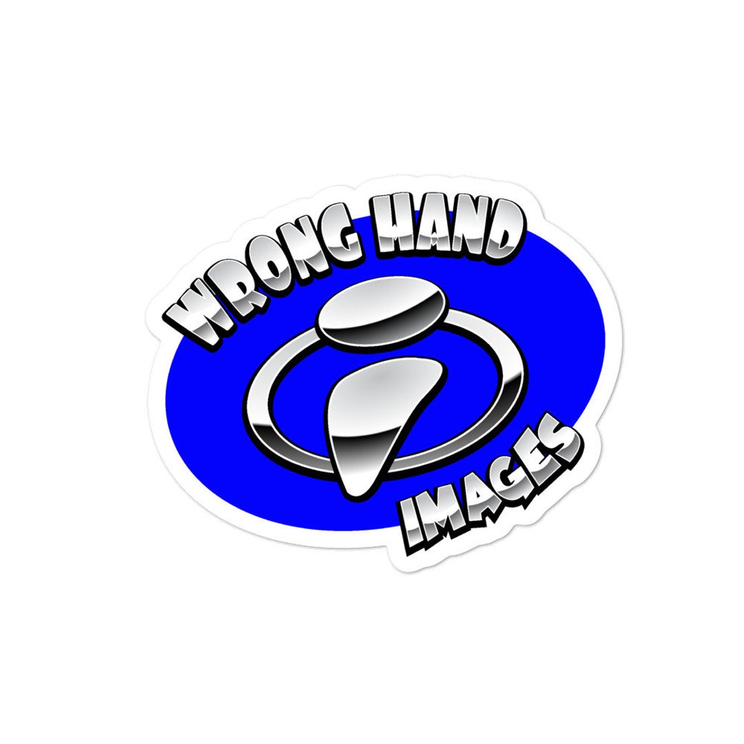 Wrong Hand Images- WHI Logo Blue Bubble-free Stickers - Etsy