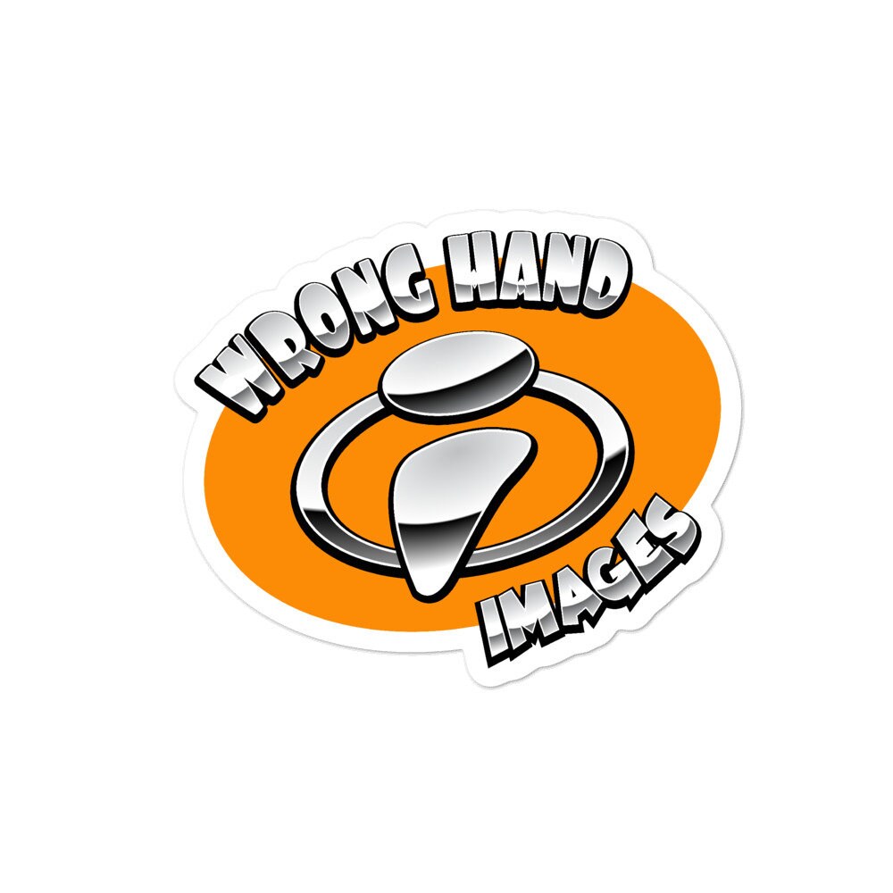 Wrong Hand Images- WHI Logo Orange Bubble-free Stickers - Etsy