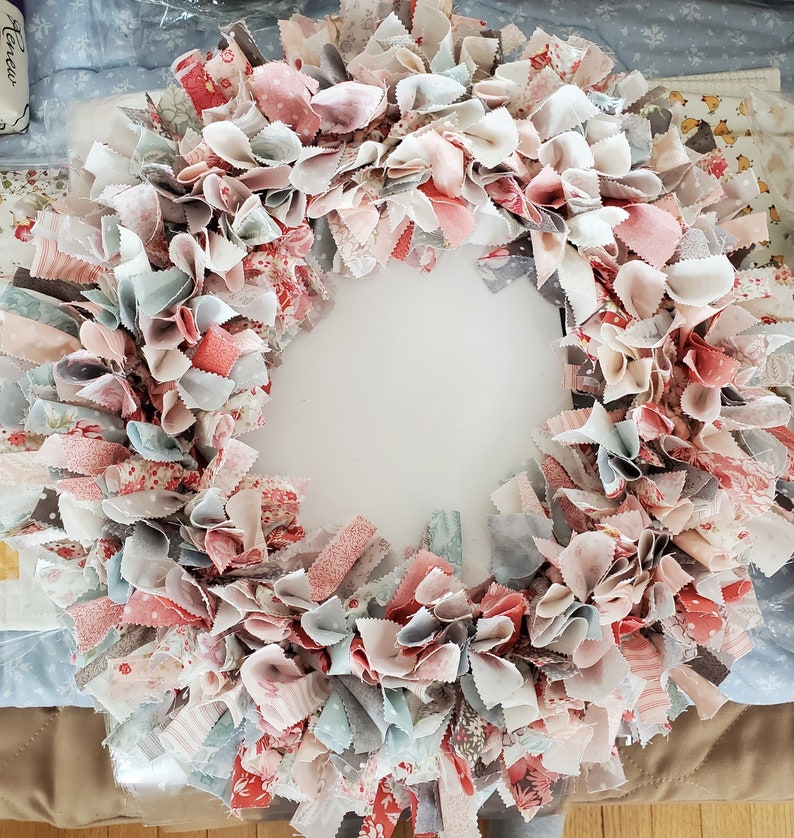 Rag Wreath, Spring Wreath Sale, Rag Wreaths for Front Door, Easter Rag ...