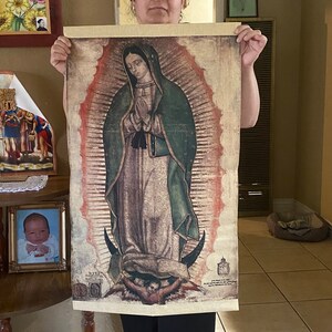 Our Lady of Guadalupe REPLICA TILMA Unique Faux Jute TILMA - Etsy