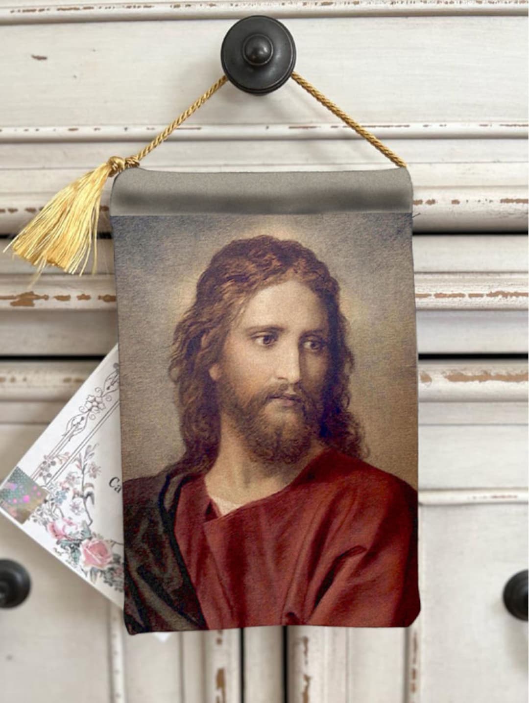 CHRIST 33 YEARS OLD Velvet Blessing Carrier, Hd Image 8 by 5 Inches , 2 ...