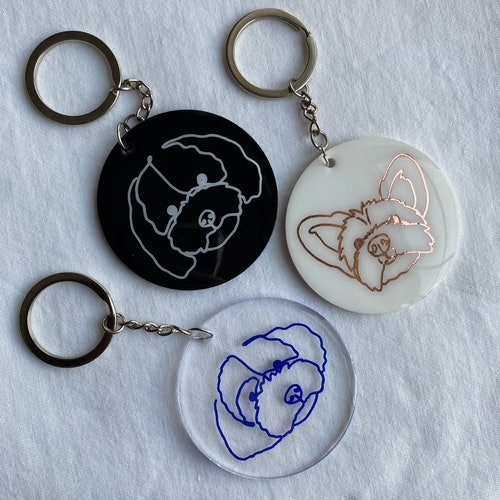 Personalized Acrylic Dog Bone Keychain DOG MOM Keychain | Etsy