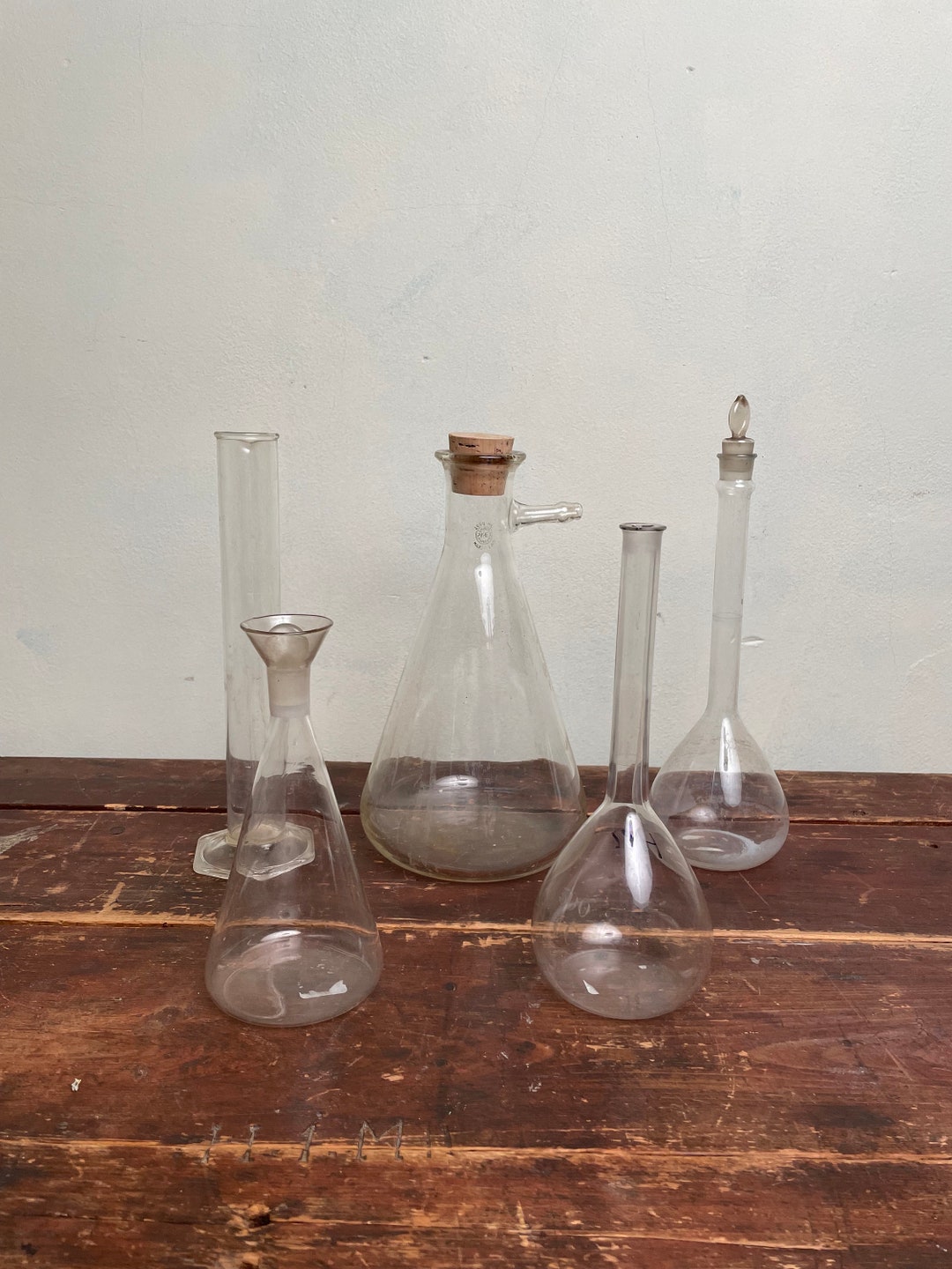 Antique Set of 5 Chemistry Beakers, Pyrex - Etsy